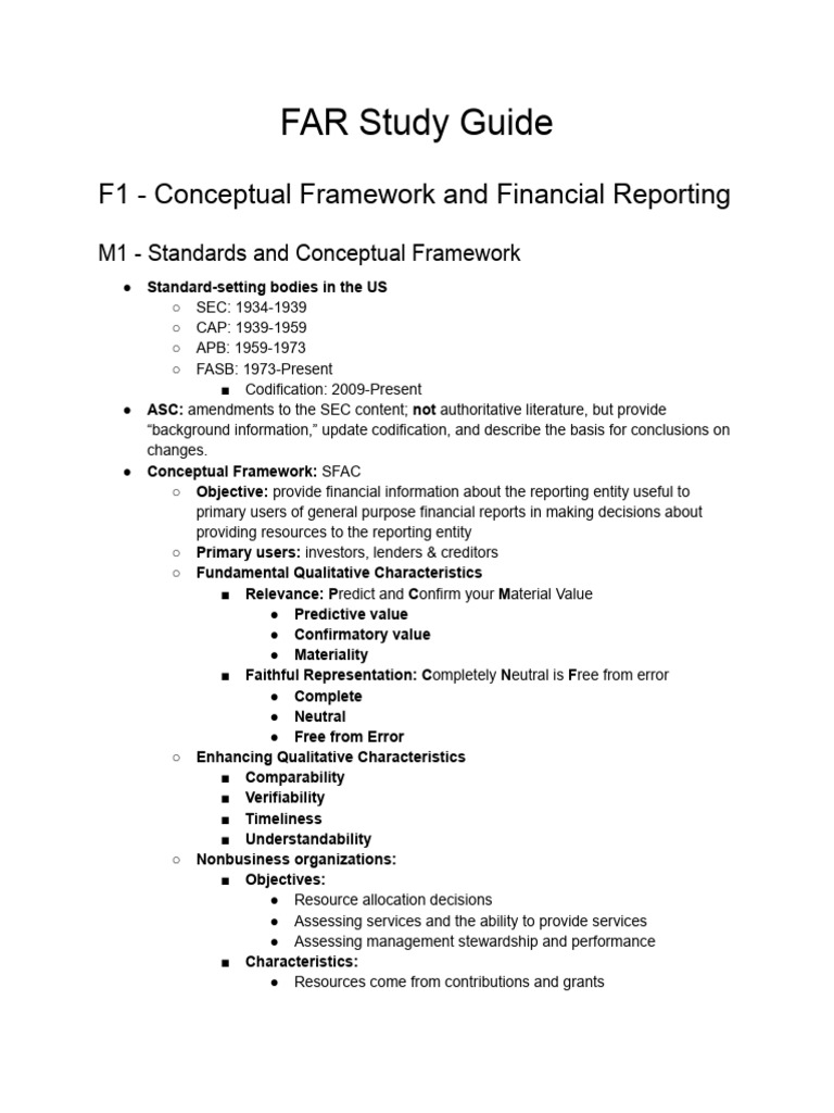 FAR Study Guide | PDF