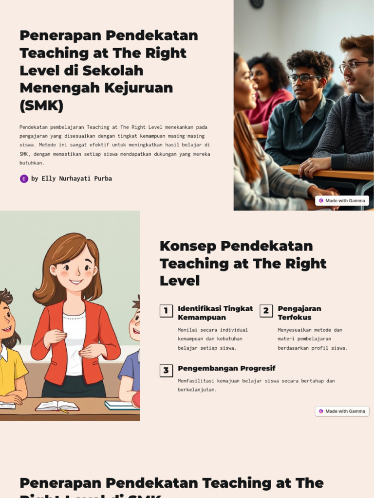 Penerapan Pendekatan Teaching at The Right Level Di Sekolah Menengah ...
