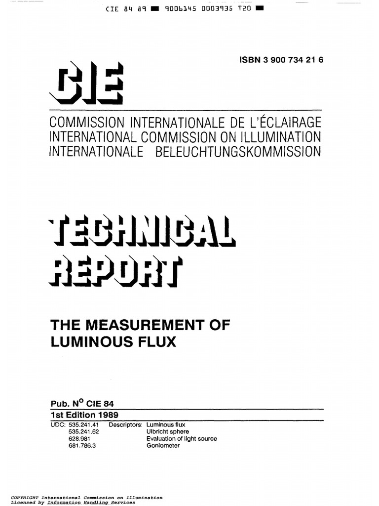 CIE 84 1989 Standard | PDF