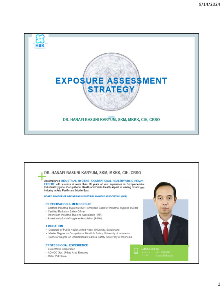 Industrial Hygiene Exposure Assessment Guide | PDF | Occupational ...