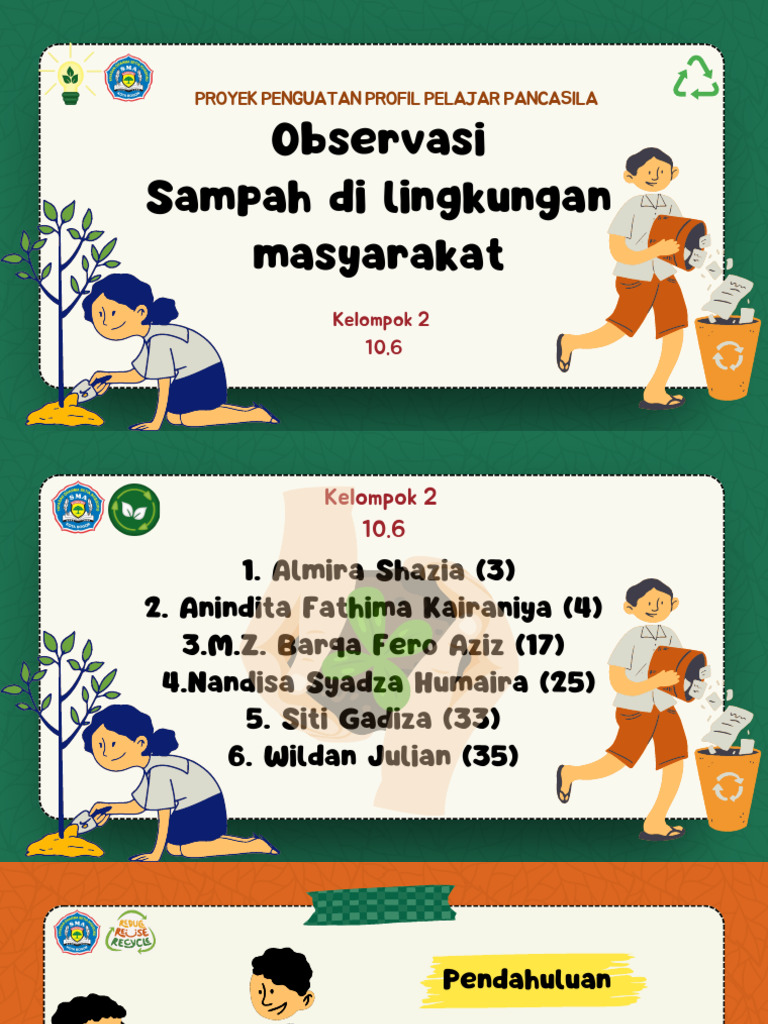 Presentasi Pendidikan P5 Gaya Hidup Berkelanjutan Berwarna Ilustratif ...