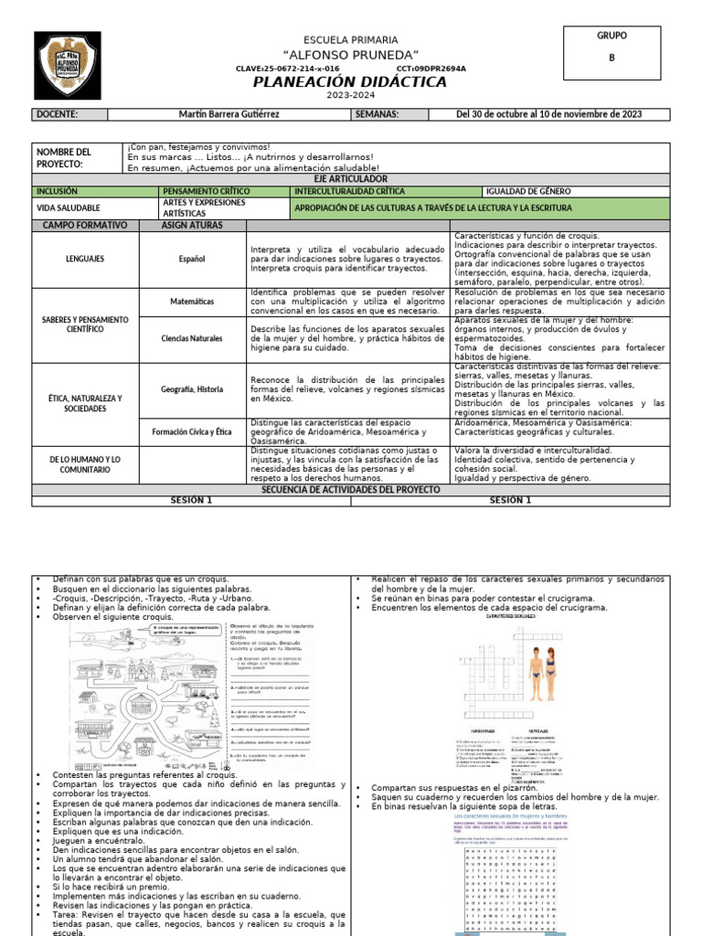 Planeación de Noviembre | PDF