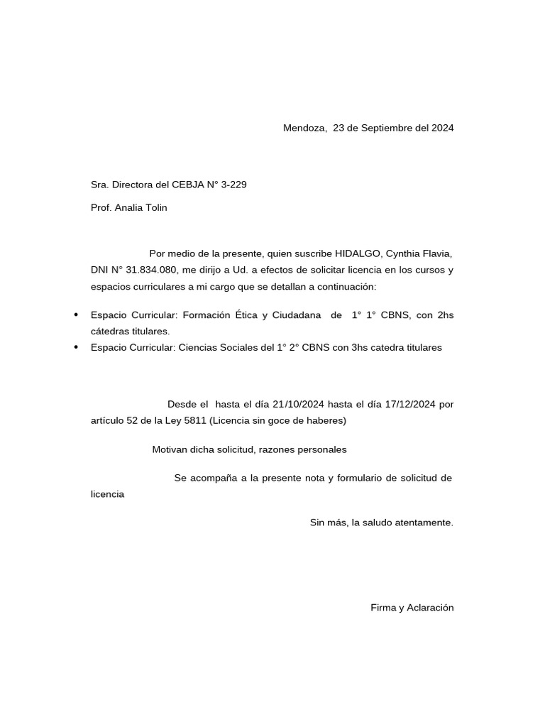 Nota-Modelo-Solicitud-de-Licencia | PDF