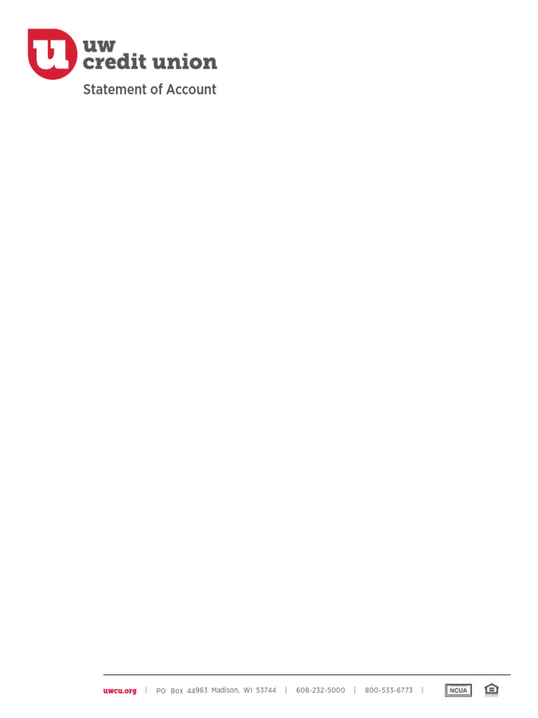 UW Credit Union Personal-Statement-DEBRA BENNETT | PDF | Financial ...