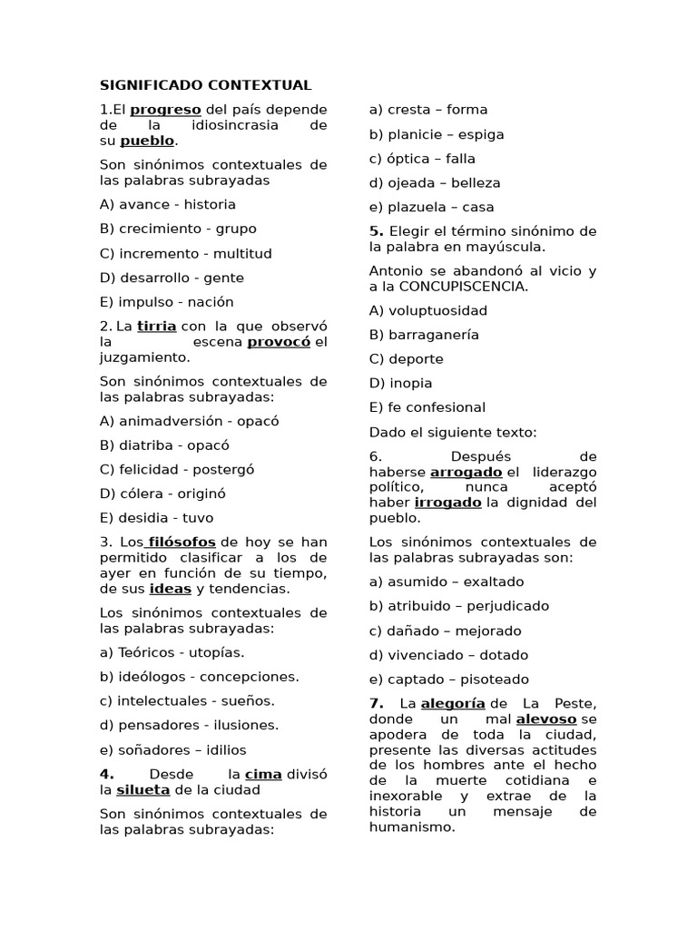 Significado Contextual | PDF
