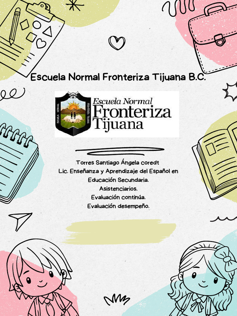 Página de Portada Documento Carátula Útiles Escolares Estudiantes ...