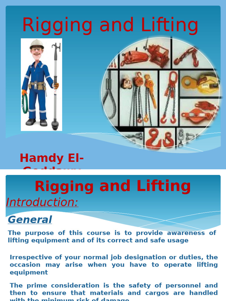 Rigging and Lifting - 1 General | PDF