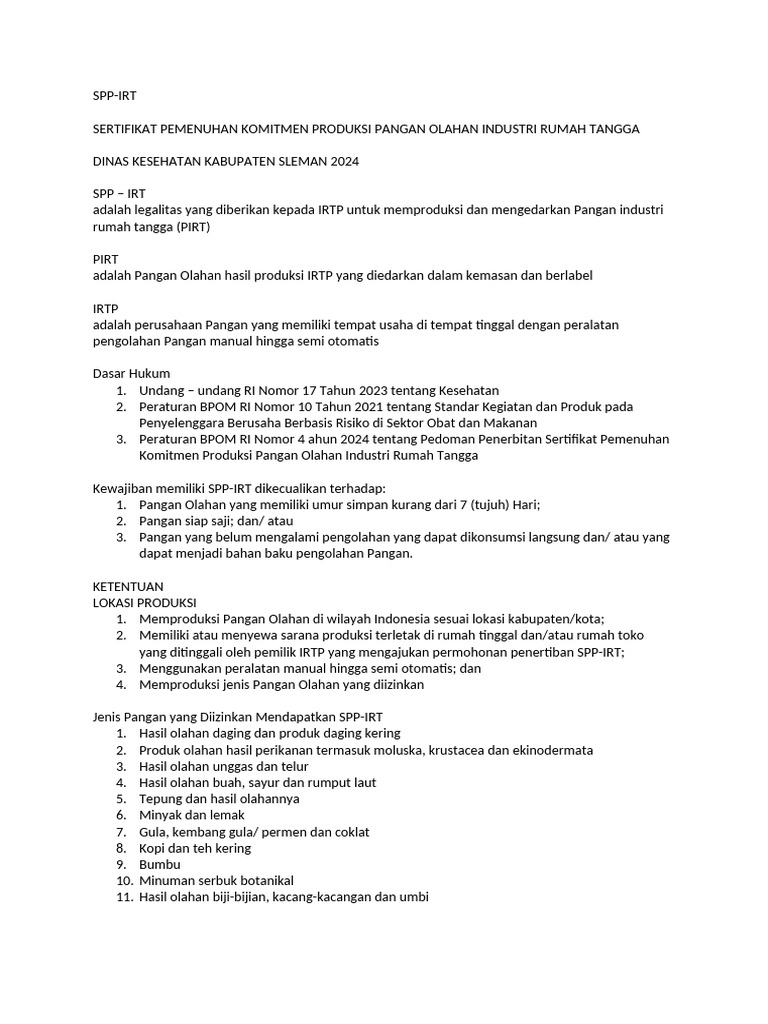 Materi SPP-IRT | PDF