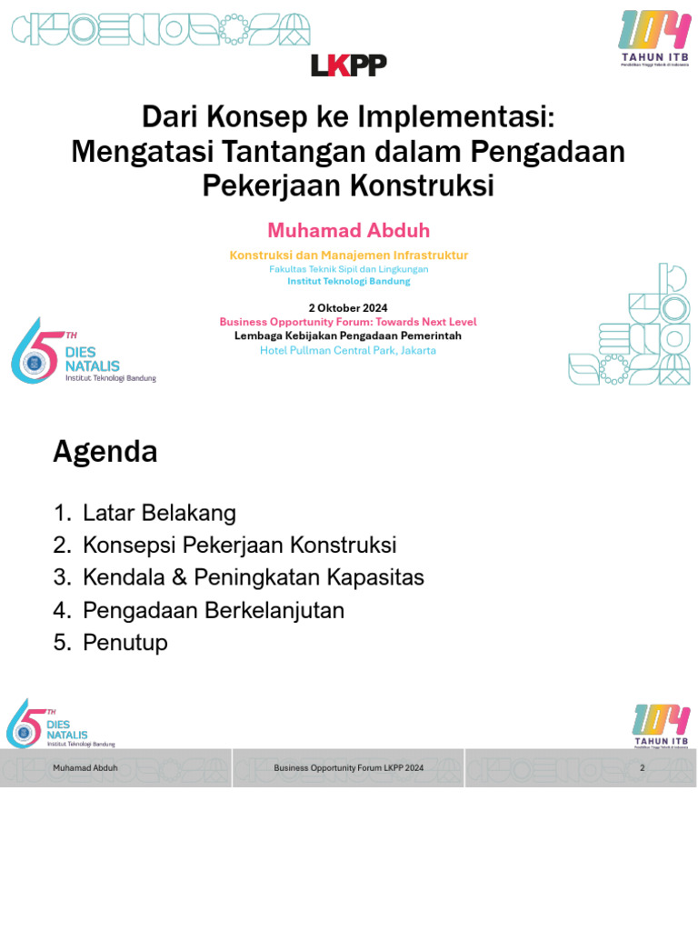 Sesi 1 - BOF 2024 LKPP - Pak Abduh | PDF