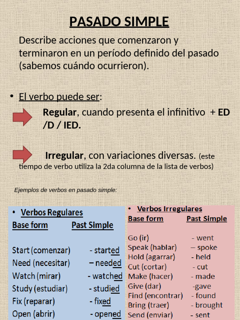 Pasado Simple | PDF