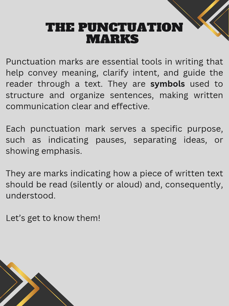 The Punctuation Marks | PDF