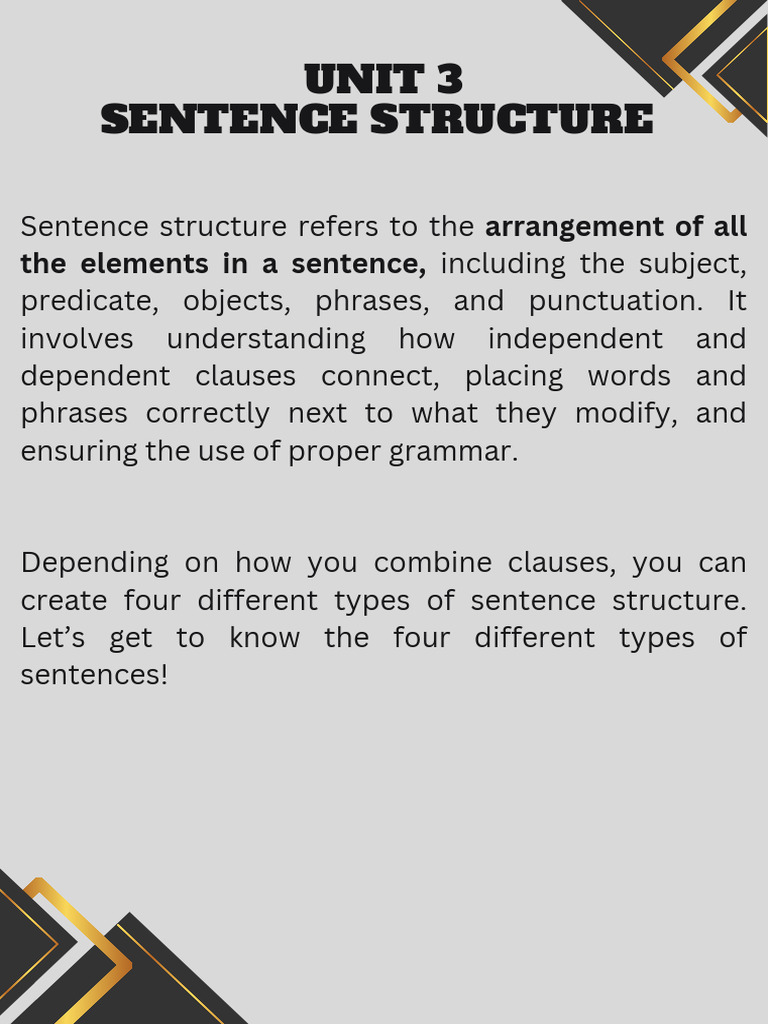 The Types of Sentences | PDF