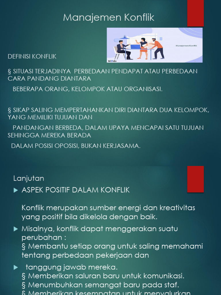 Manajemen Konflik | PDF