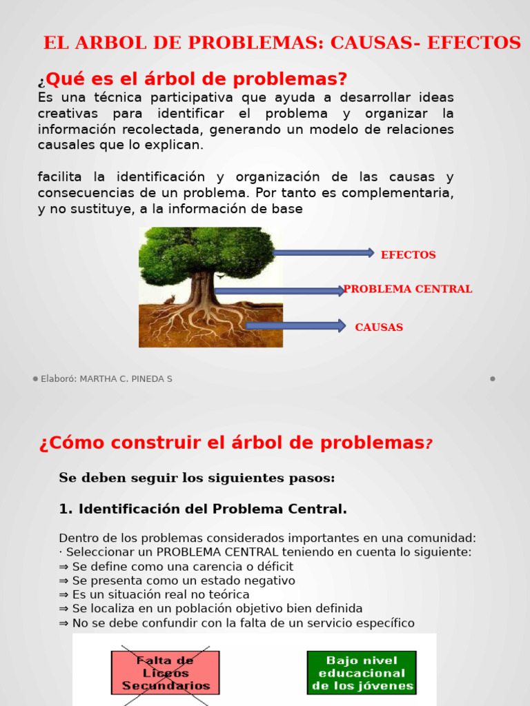 Como Elaborar Arbol Problemas y Objetivos | PDF