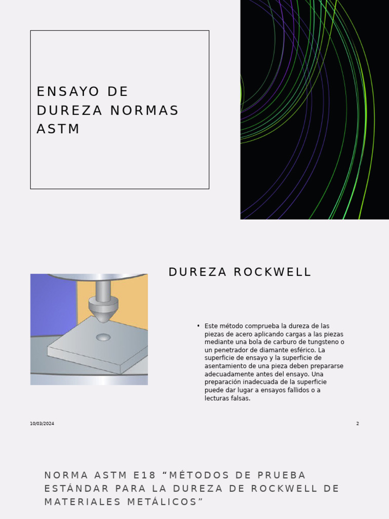 Ensayo de Dureza Normas Astm | PDF