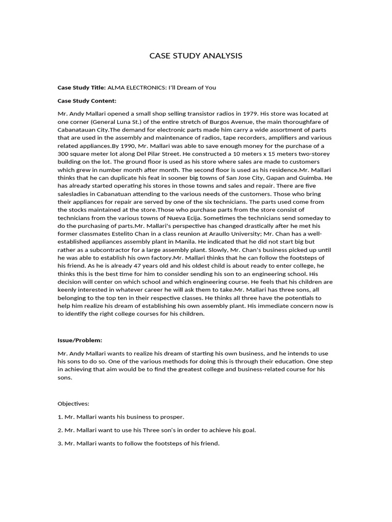 Jed M. Siron BSCE-2A (Case Study Analysis) | PDF