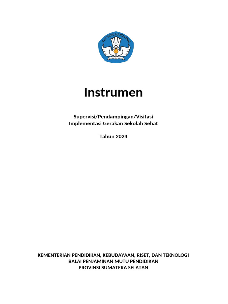 Edit - Instrumen Supervisi Implementasi GSS Di Satpen Binaan - OKE | PDF