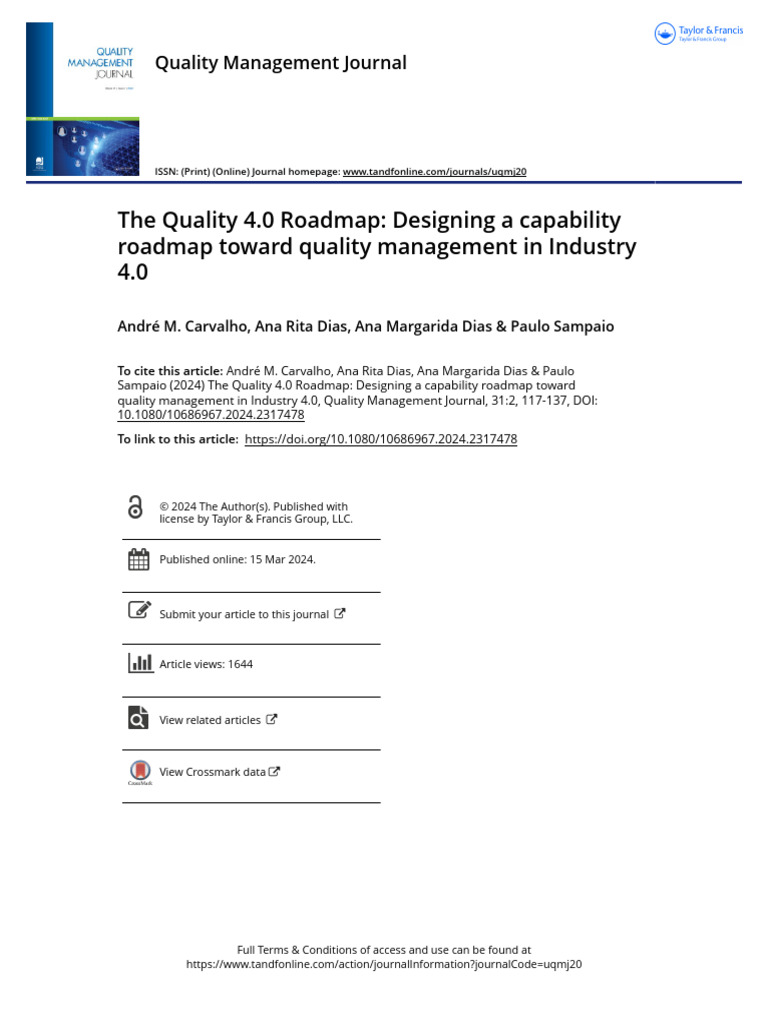 2024 - The Quality 40 Roadmap Designing A Capability Roadmap Toward ...
