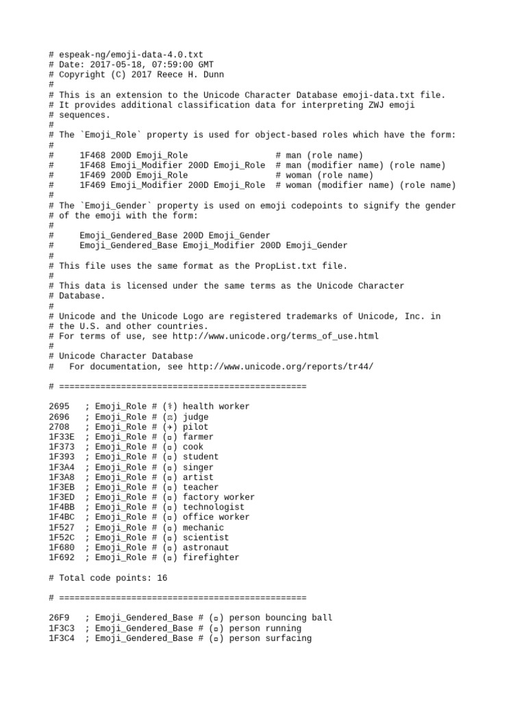 Emoji Data | PDF