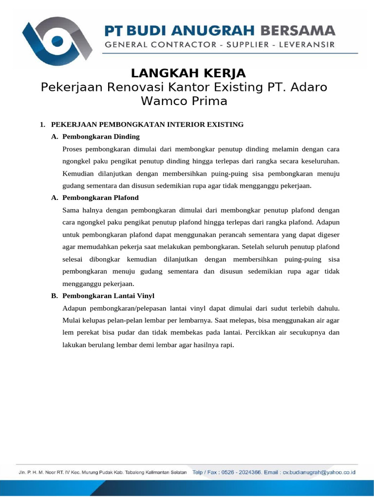 Metode Kerja - Kantor Awp | PDF | Griya & Taman