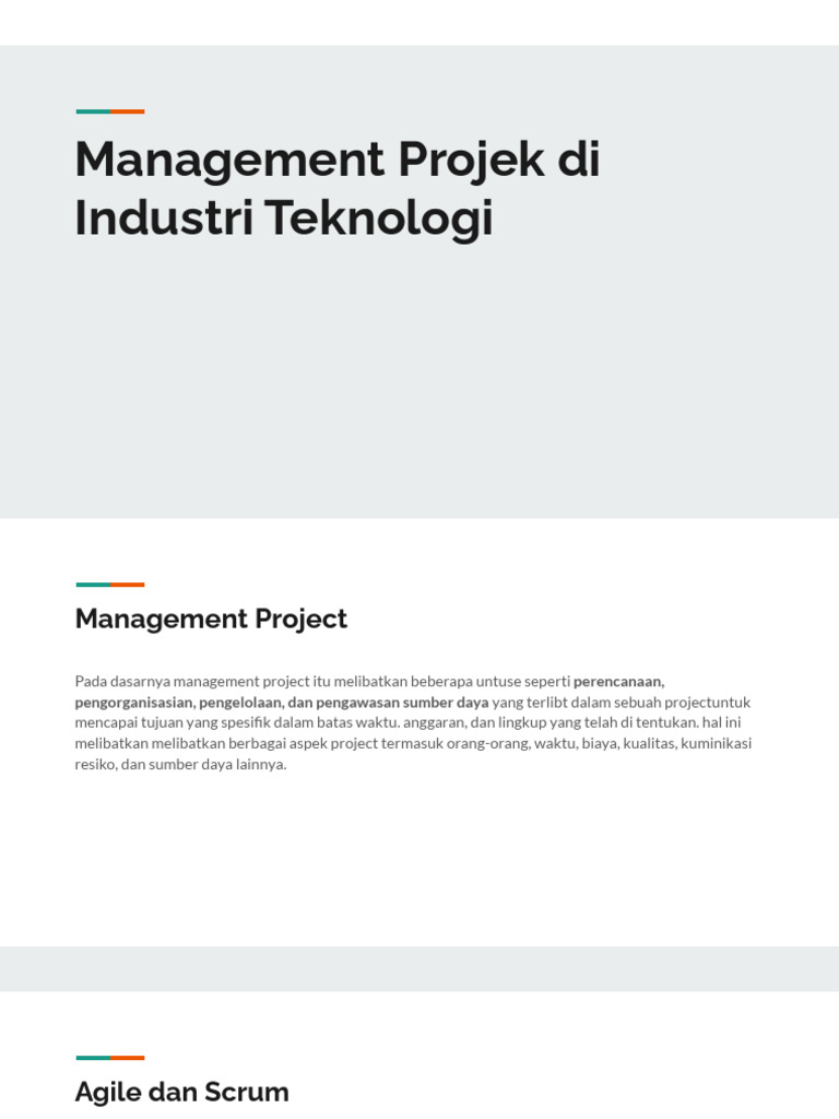 02 Management Projek Di Industri Teknologi | PDF | Scrum (Software ...