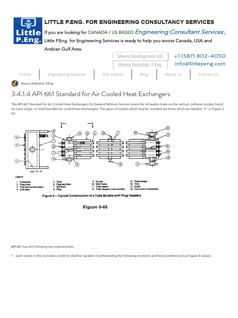 API 661 3.4.1.4 _Air Cooled Heat Exchangers | PDF