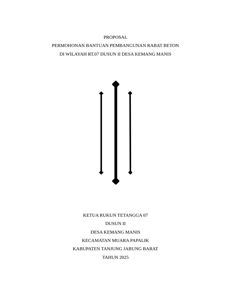 Proposal Bantuan Jalan Rabat Beton RT.07 | PDF