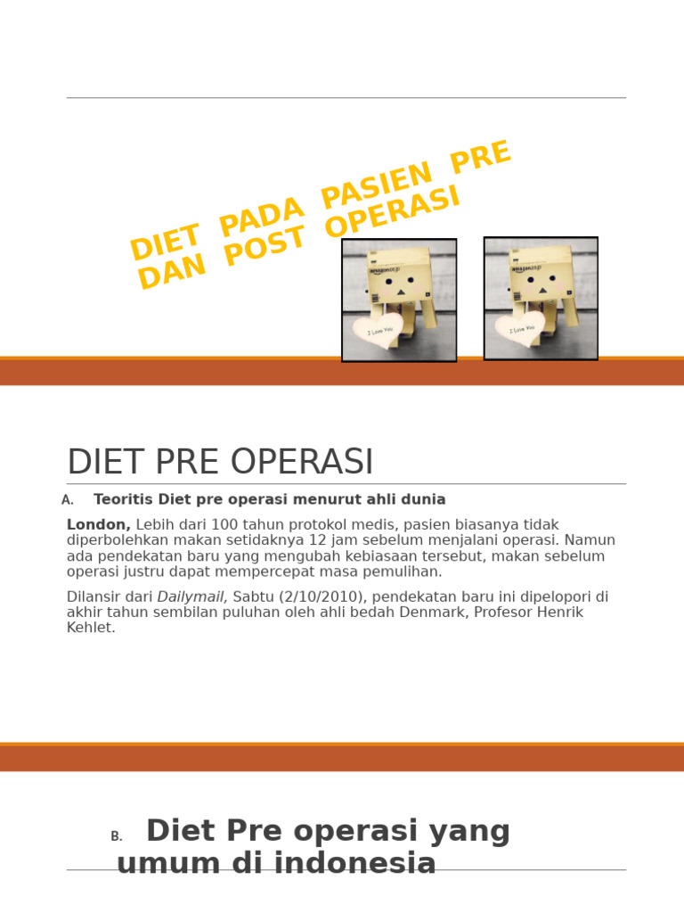 Diet Pre Post Op | PDF