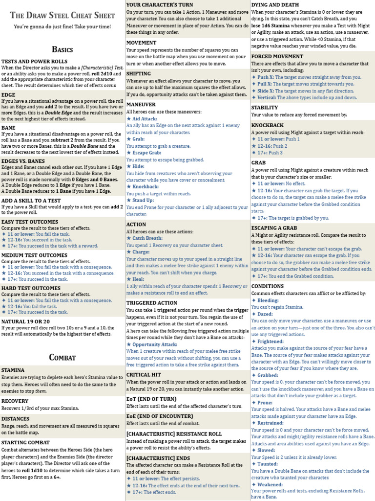 Reference Sheet | PDF