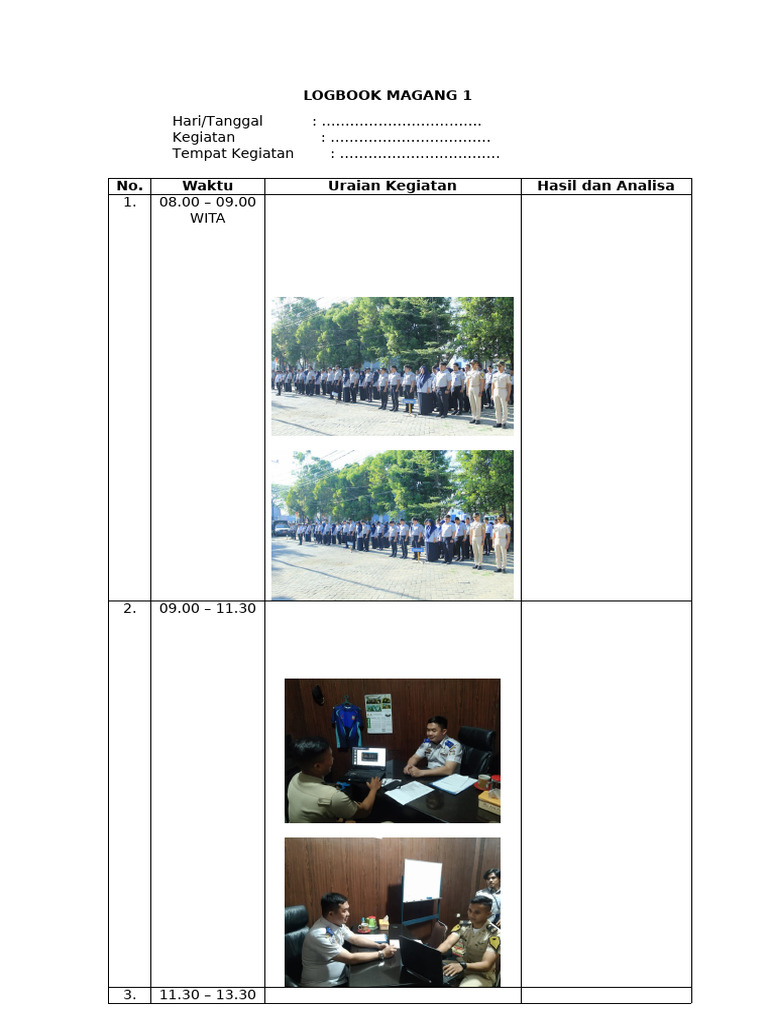 Logbook Magang 1 | PDF