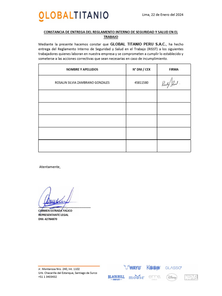 CARGO DE ENTREGA DEL RISST - Editado | PDF