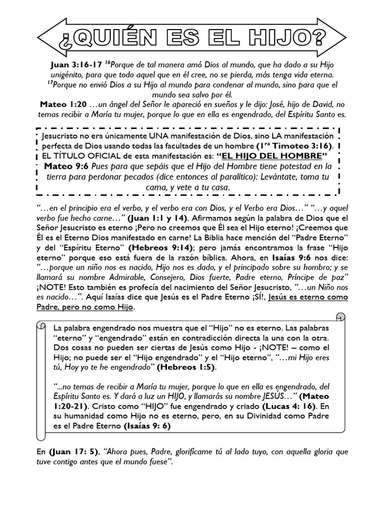 Enseñanza # 5 - Quien Es El Hijo | PDF