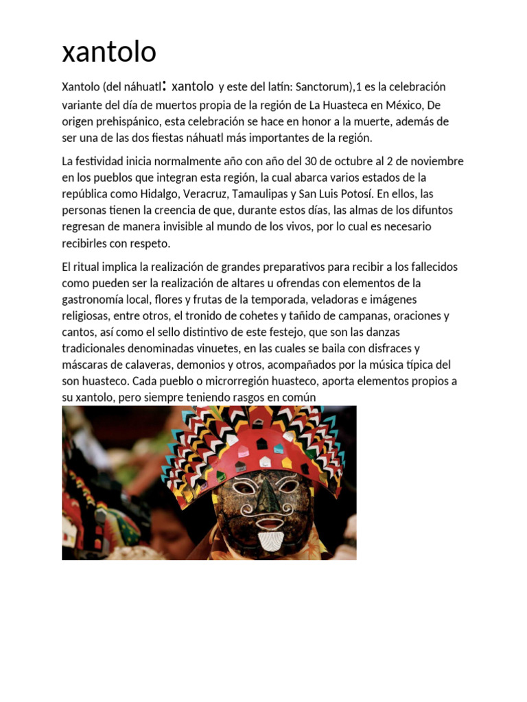 Xantolo Docxxdddddd | PDF