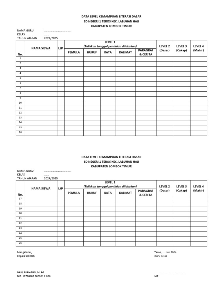 Rekap Asesmen Diagnostik | PDF