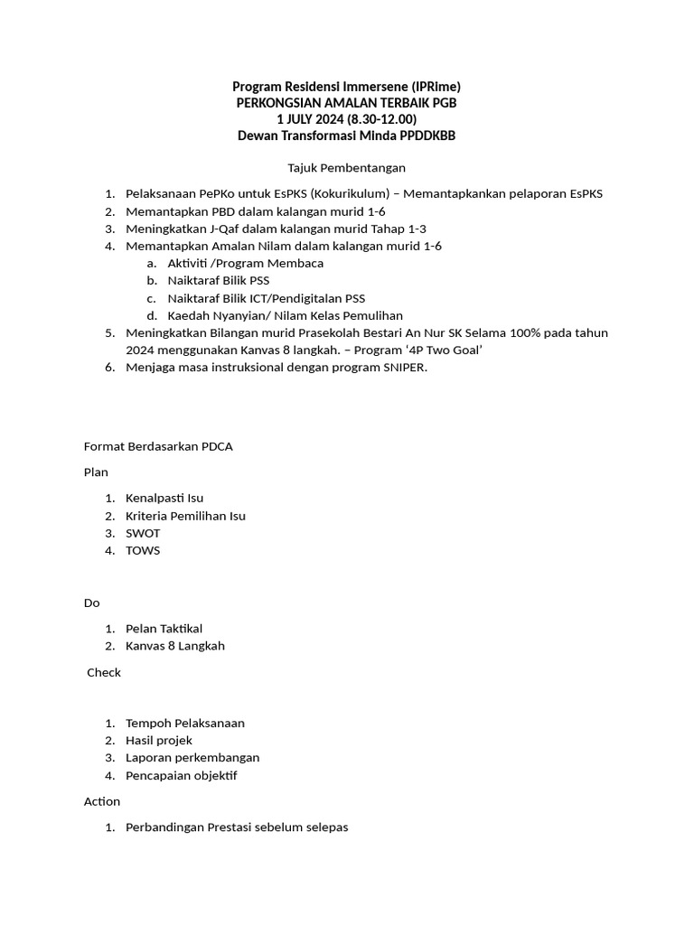 IPrime Tajuk Program Residensi Immersene | PDF