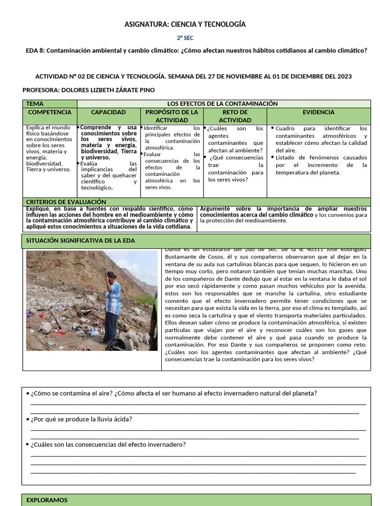 2° EDA 8 PRACTICA 2 Esttudiante | PDF