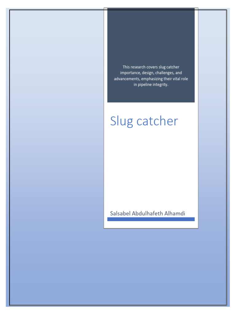 Report 1. Slug Catcher | PDF