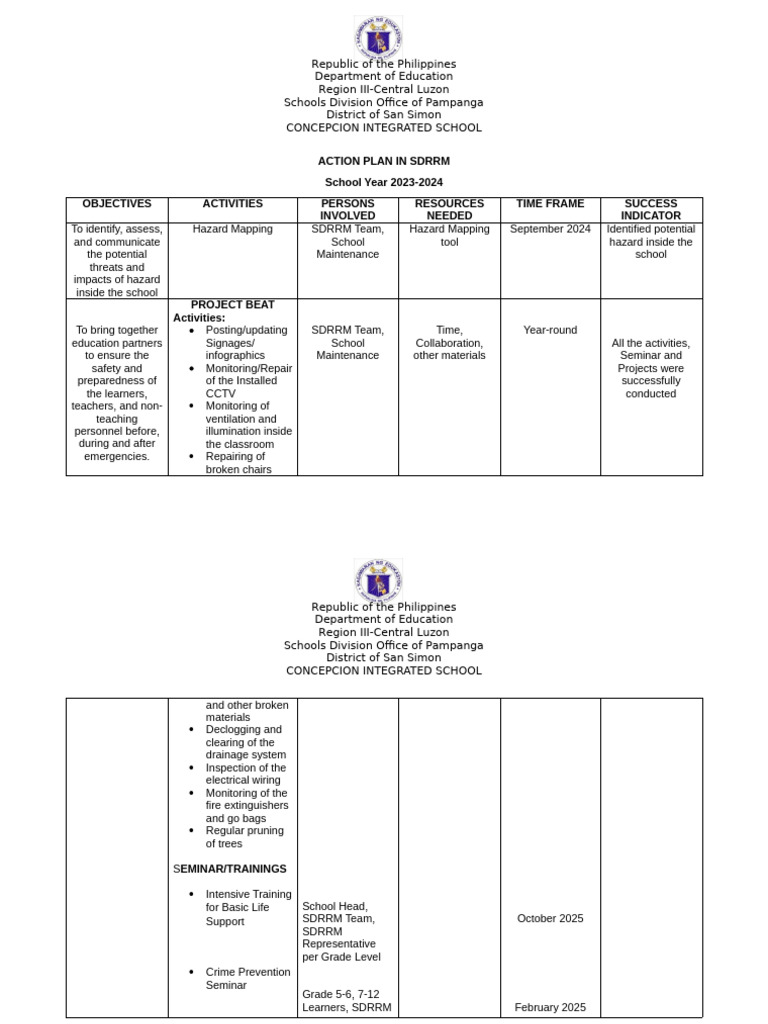 ACTION-PLAN-SDRRM | PDF