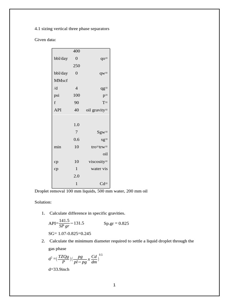Three Phase Separators | PDF