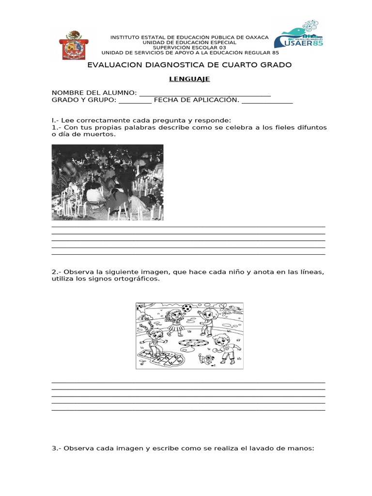 Eval 4° PRUEBA Español | PDF | Crecimiento personal y profesional