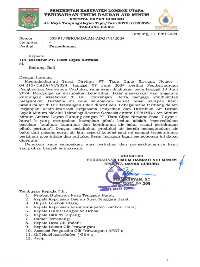 Permohonan Pdam | PDF