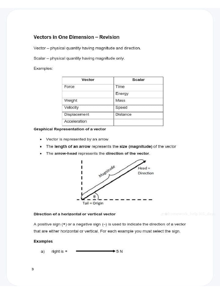 Vectors in Two Dimension | PDF
