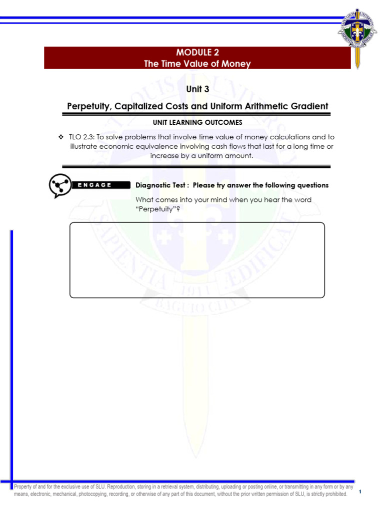Sea-Engg Econ-Module 2 Unit 3 | PDF | Time Value Of Money | Interest