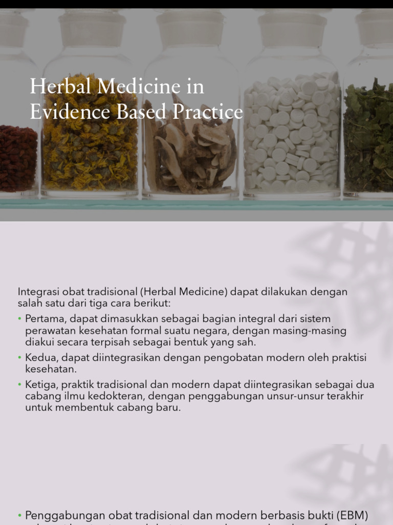 Herbal Medicine in Evidence Based Practice | PDF
