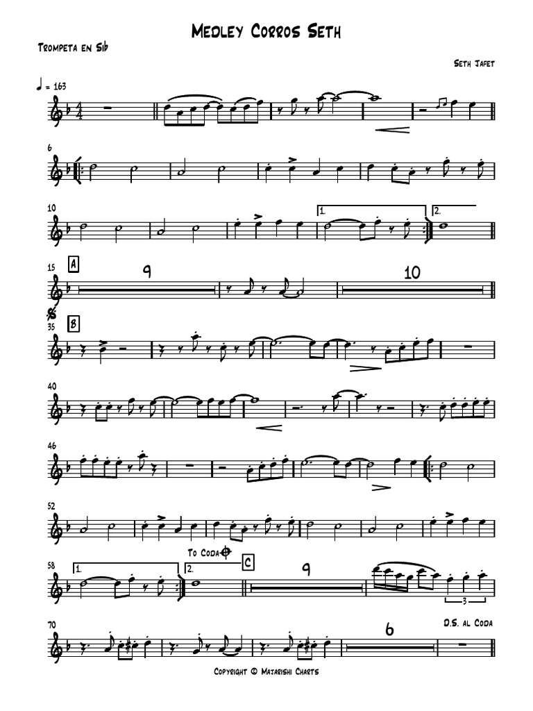 Medley Corros Seth Trompeta en Sib 1 | PDF