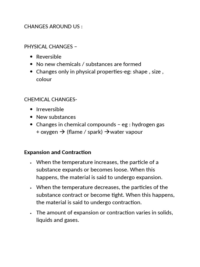 Changes Around Us | PDF