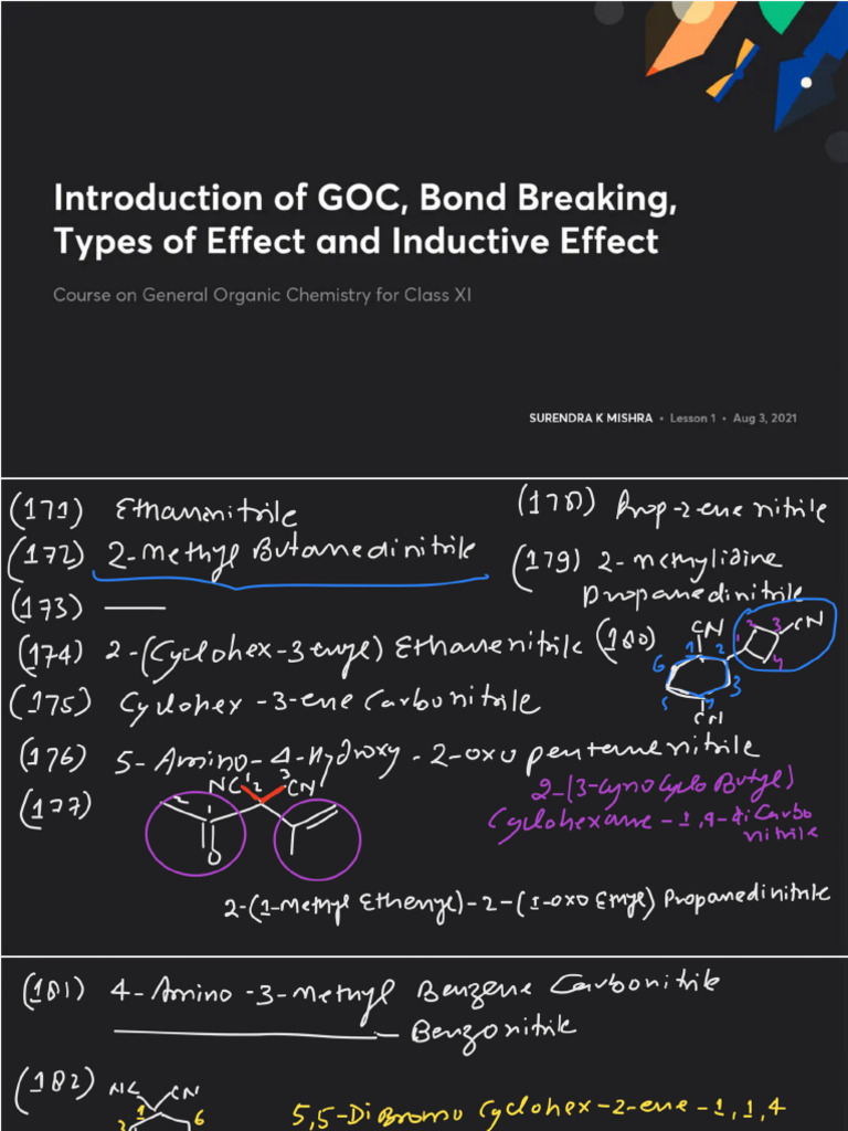Introduction of GOC Bond Breaking Types of Effect and Inductive Effect ...