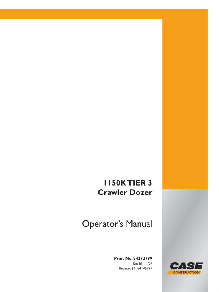 1150K Operators Manual | PDF