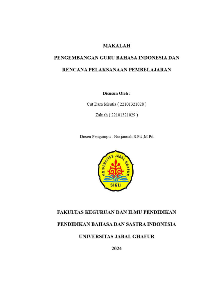 Pengembangan Guru Bi Cut Dara | PDF