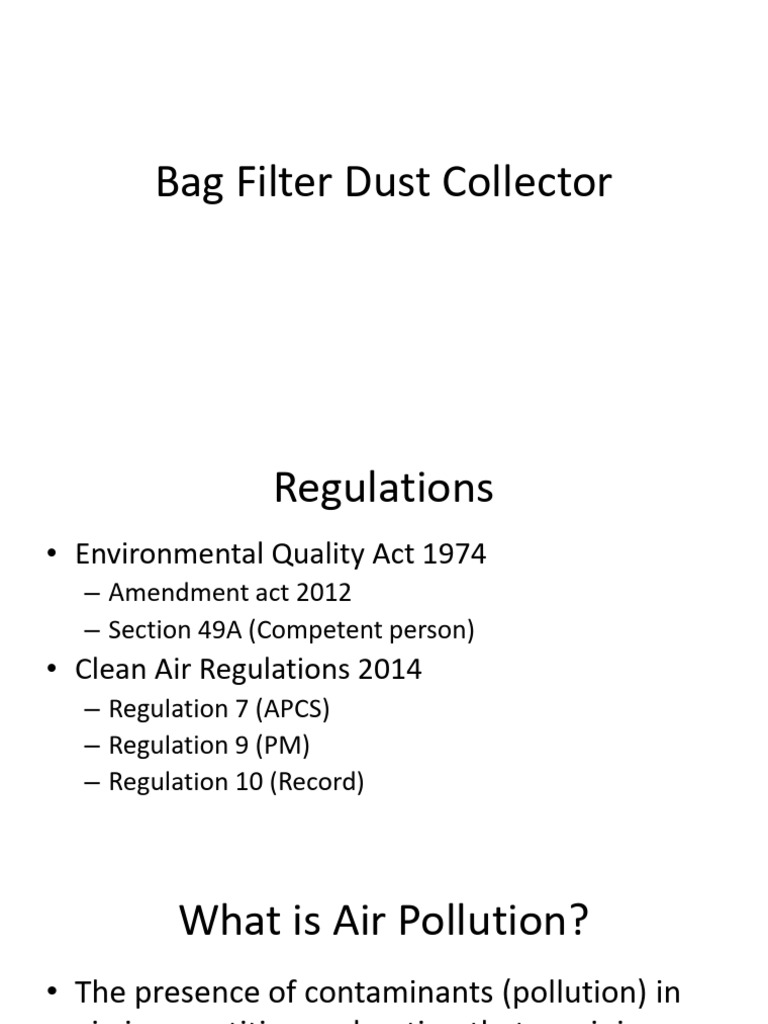 Bag Filter Dust Collector | PDF | Air Pollution | Dust